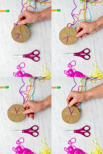 DIY Round Friendship Bracelet with a Cardboard Loom | Welcome To Nana's