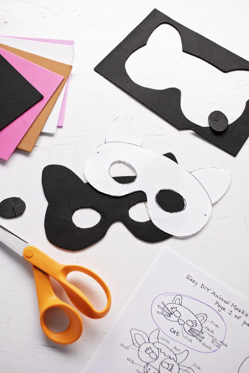 How to Make Easy DIY Animal Masks from Craft Foam | Welcome To Nana's