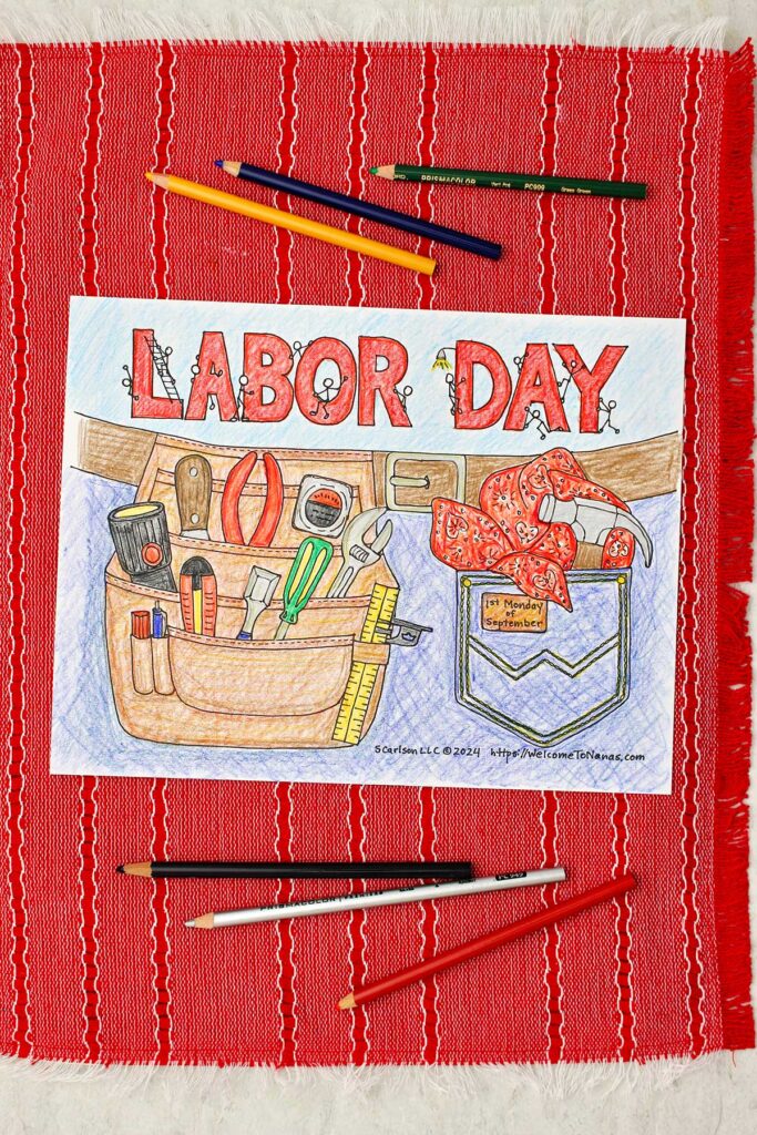 Free Printable Labor Day Coloring Page | Welcome To Nana's