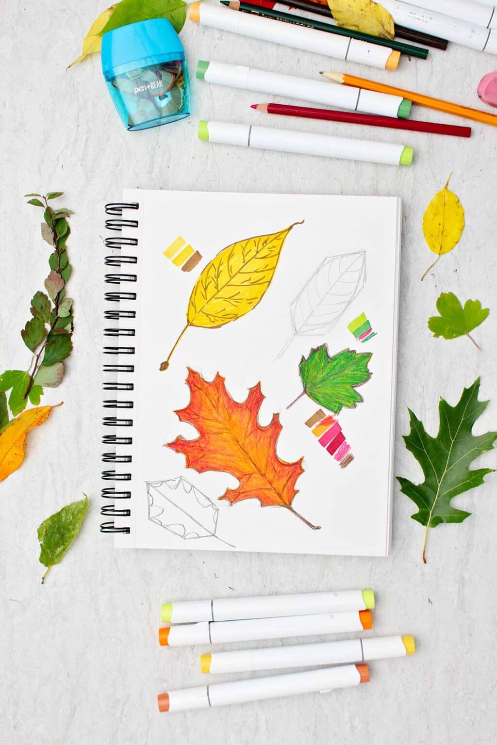 Leaves Drawing (Easy!) | Welcome To Nana's