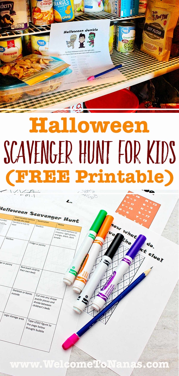 Halloween Scavenger Hunt for Kids (FREE Printable) | Welcome To Nana's