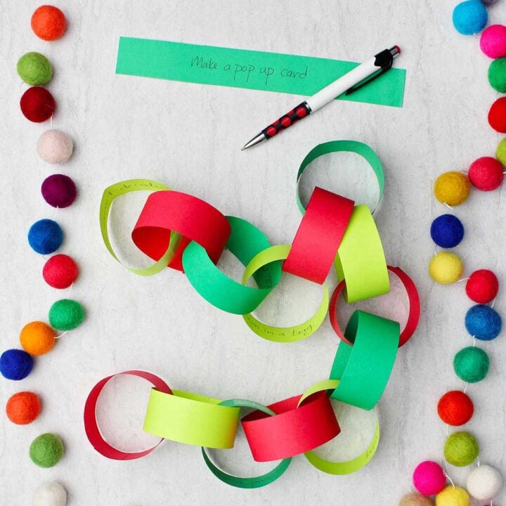 DIY Paper Chain Garland with Indoor Activities for Kids | Welcome To Nana's