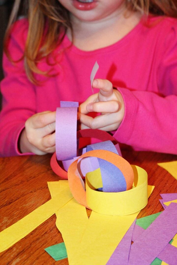 DIY Paper Chain Garland with Indoor Activities for Kids | Welcome To Nana's