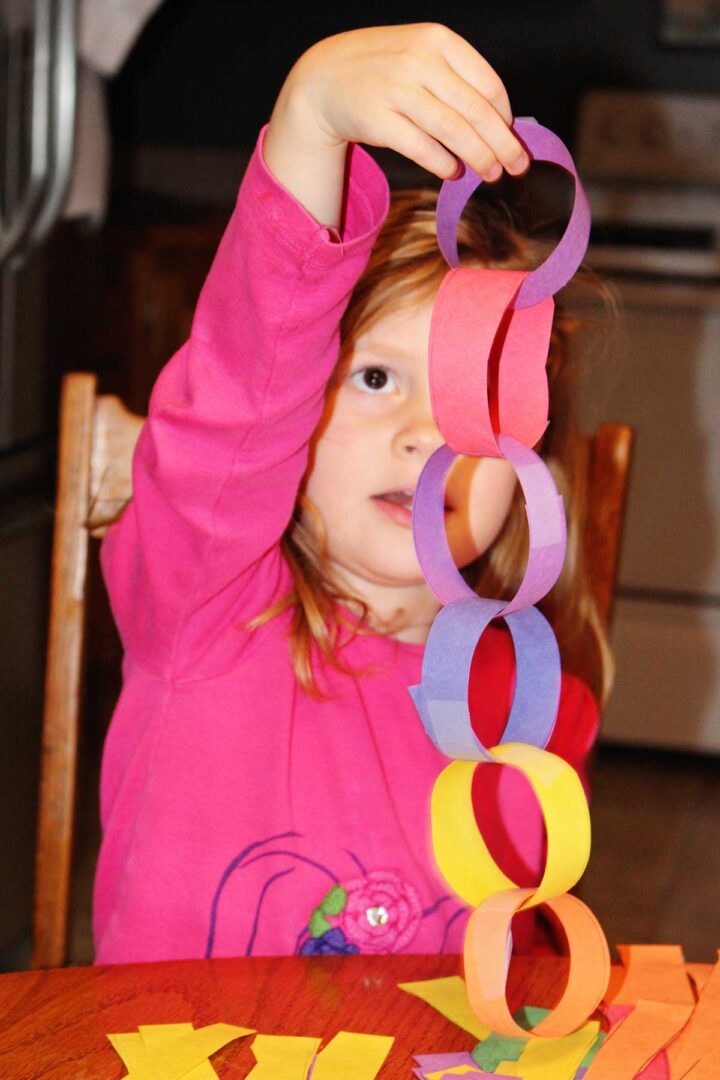 DIY Paper Chain Garland with Indoor Activities for Kids | Welcome To Nana's