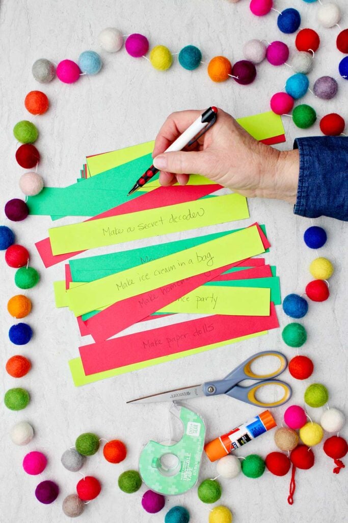 DIY Paper Chain Garland with Indoor Activities for Kids | Welcome To Nana's