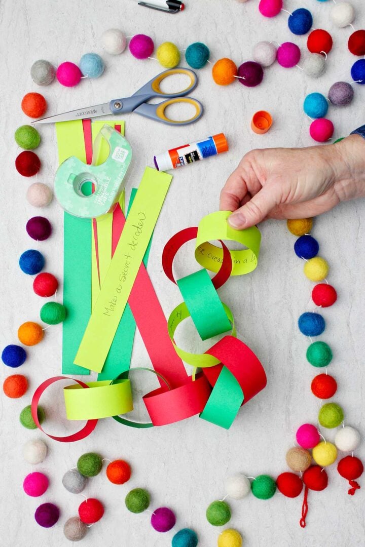 DIY Paper Chain Garland with Indoor Activities for Kids | Welcome To Nana's