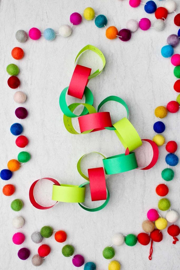 DIY Paper Chain Garland with Indoor Activities for Kids | Welcome To Nana's