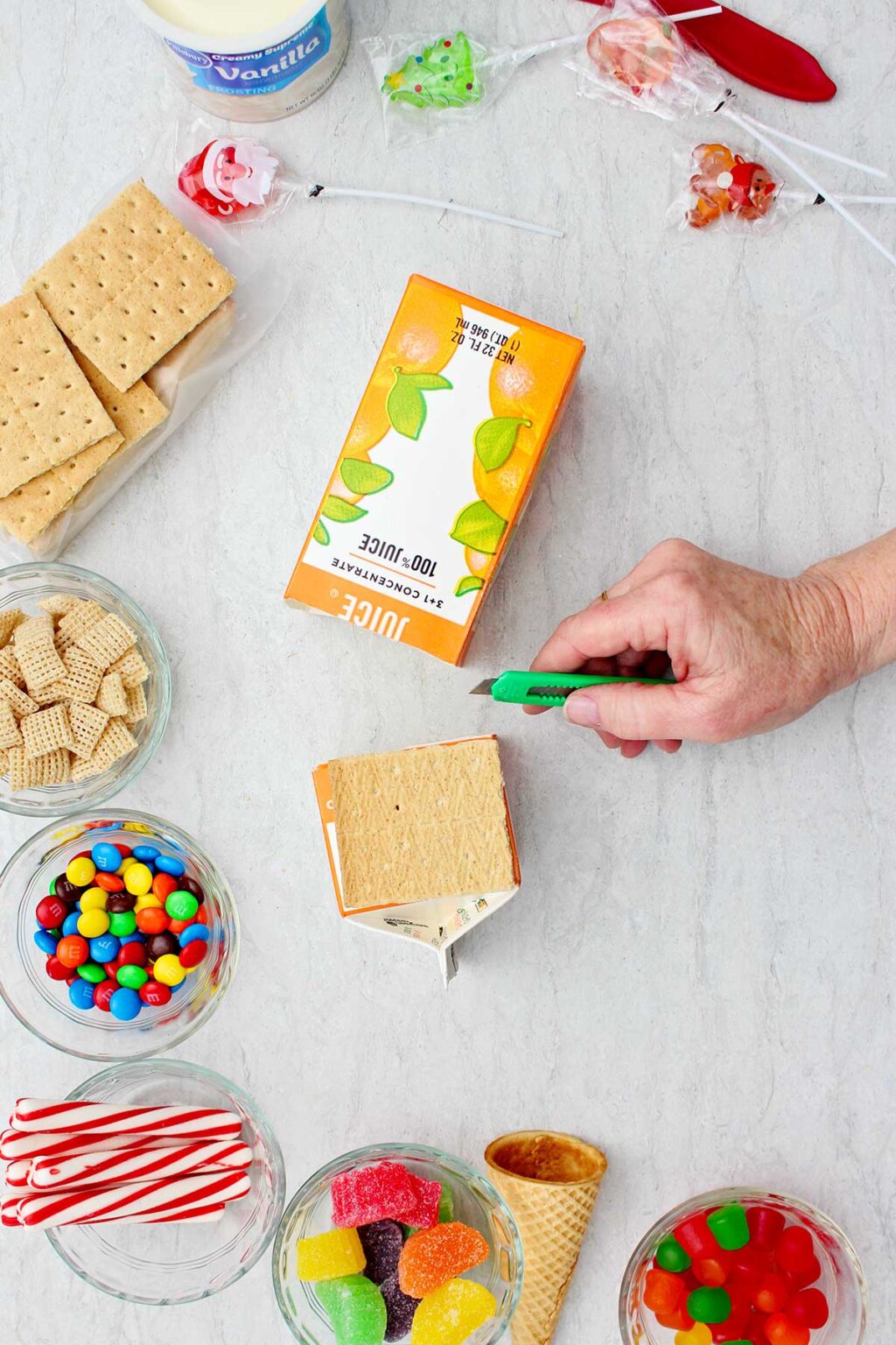 Easy DIY Milk Carton Gingerbread House for Christmas | Welcome To Nana's