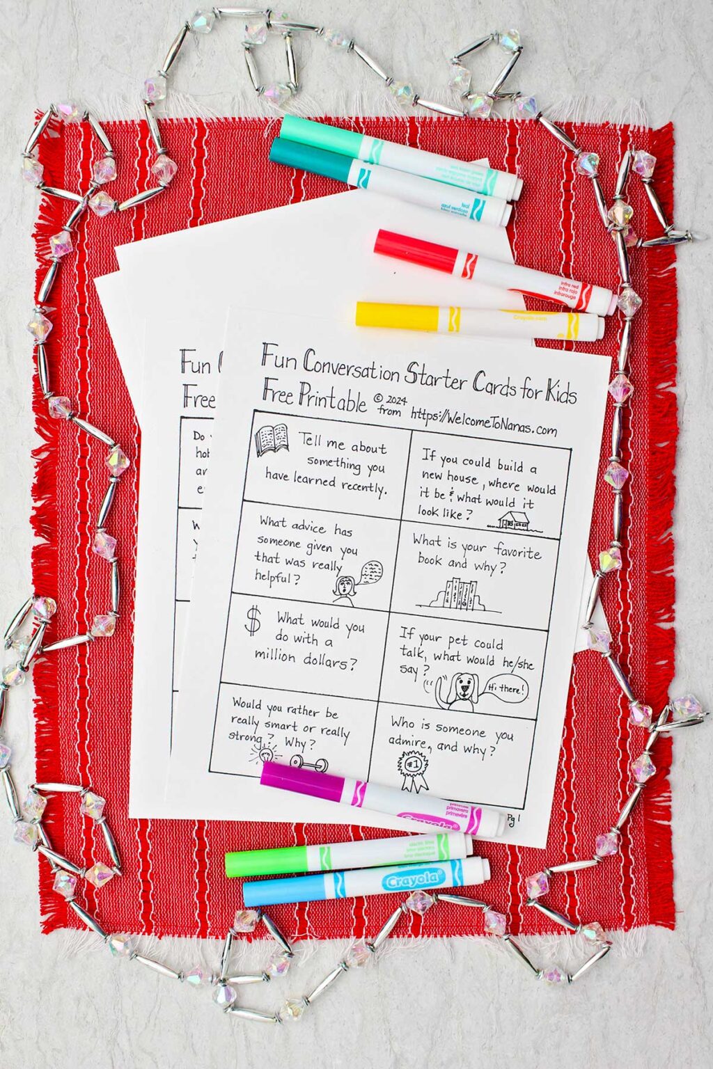 Fun Conversation Starter Cards for Kids (Free Printable!) | Welcome To ...
