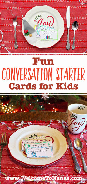 Fun Conversation Starter Cards for Kids (Free Printable!) | Welcome To ...