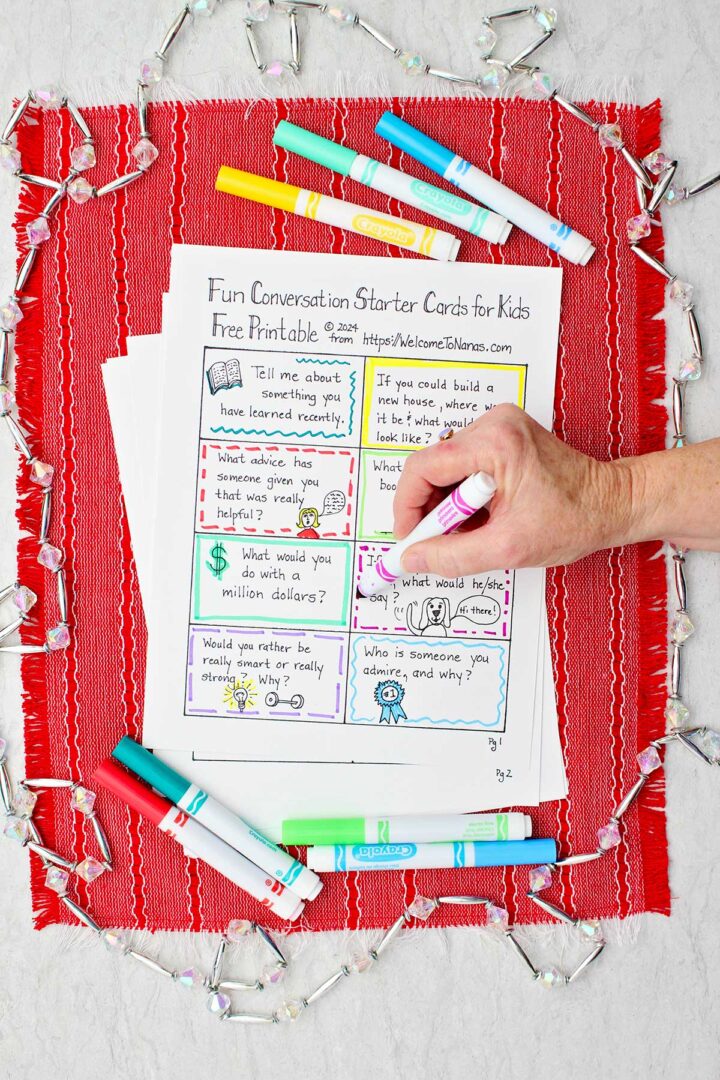 Fun Conversation Starter Cards for Kids (Free Printable!) | Welcome To ...