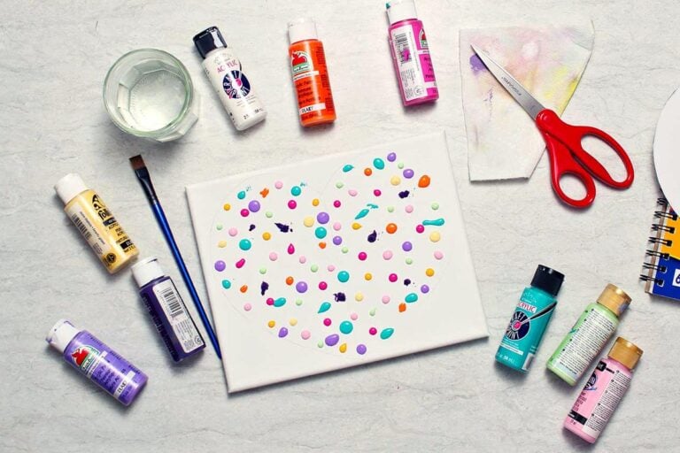 DIY Easy Abstract Heart Painting | Welcome To Nana's