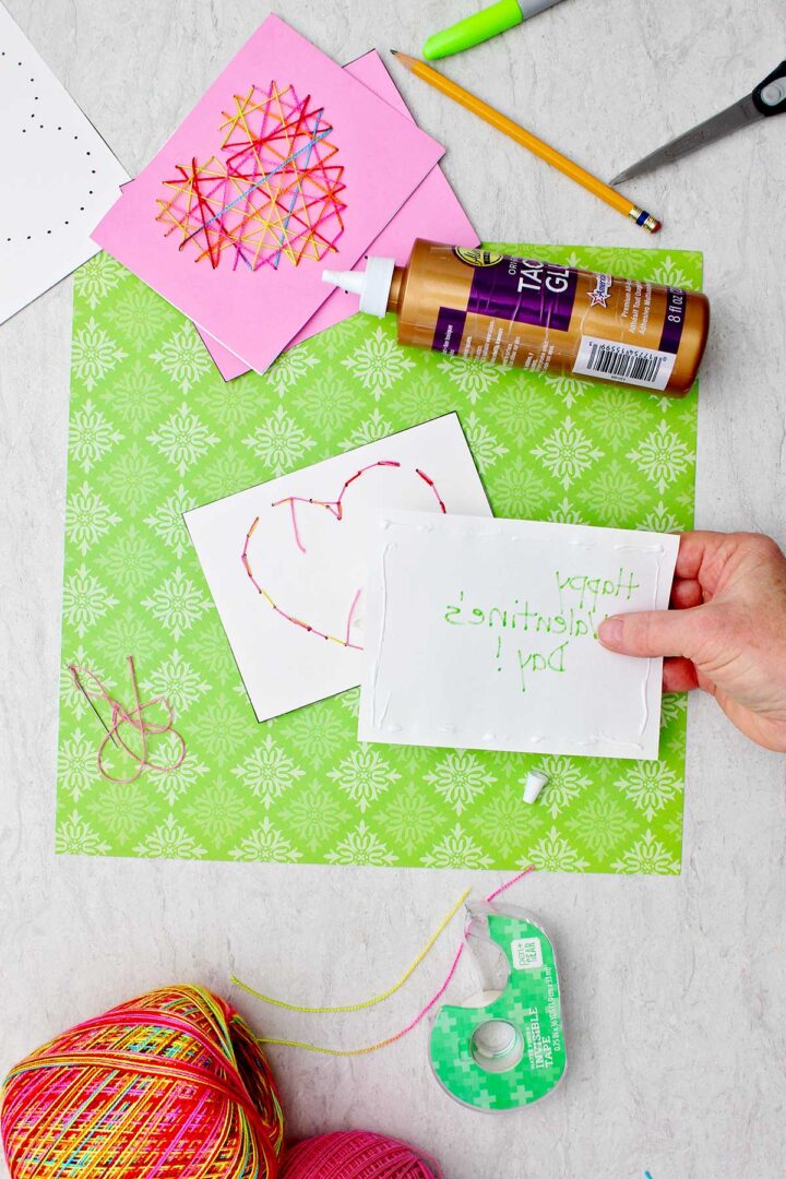 How to Stitch Valentines Cards for Kids | Welcome To Nana's