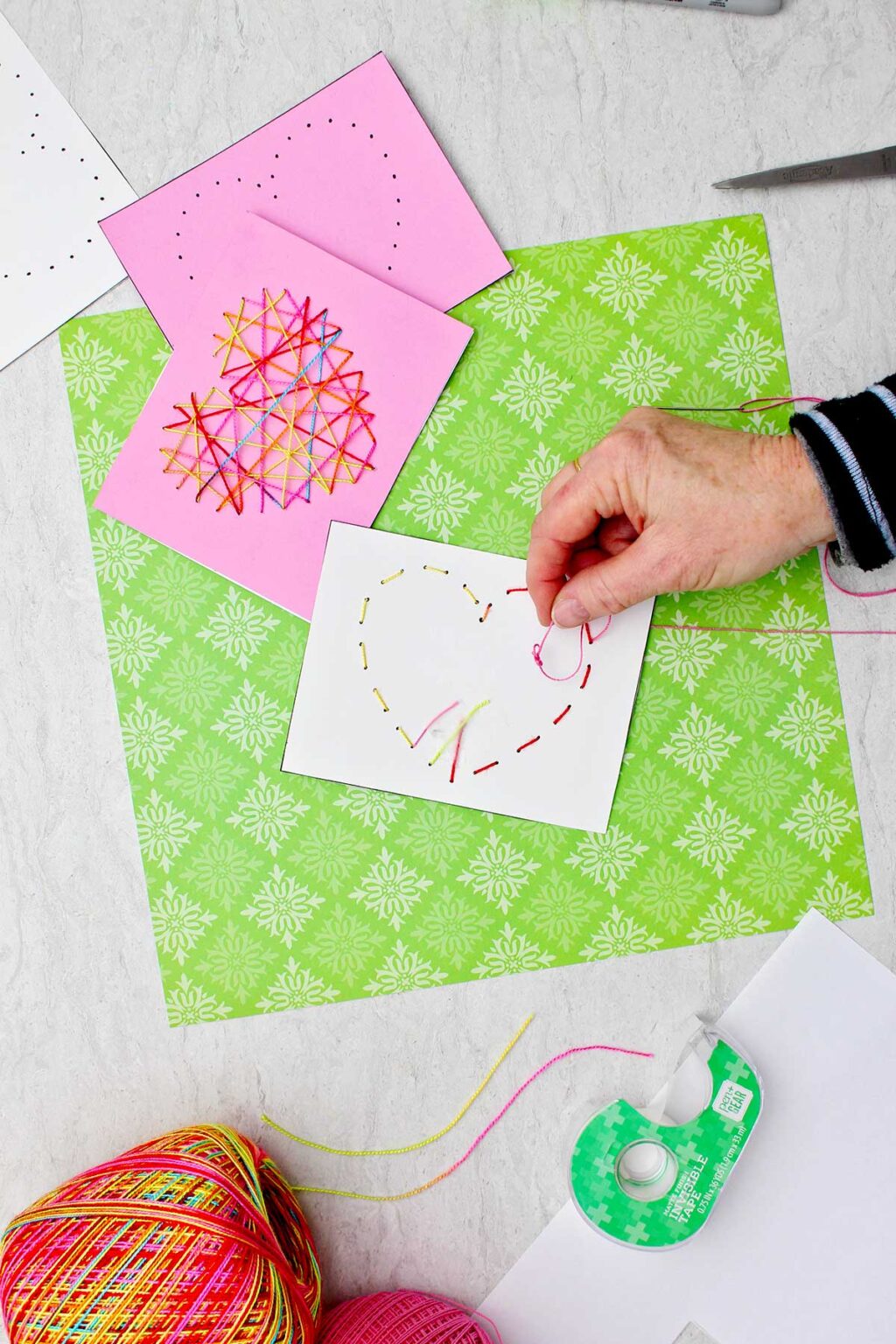 How to Stitch Valentines Cards for Kids | Welcome To Nana's