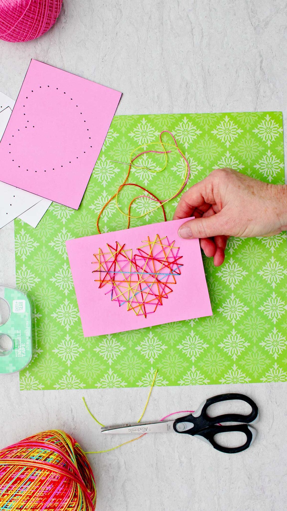 How to Stitch Valentines Cards for Kids | Welcome To Nana's