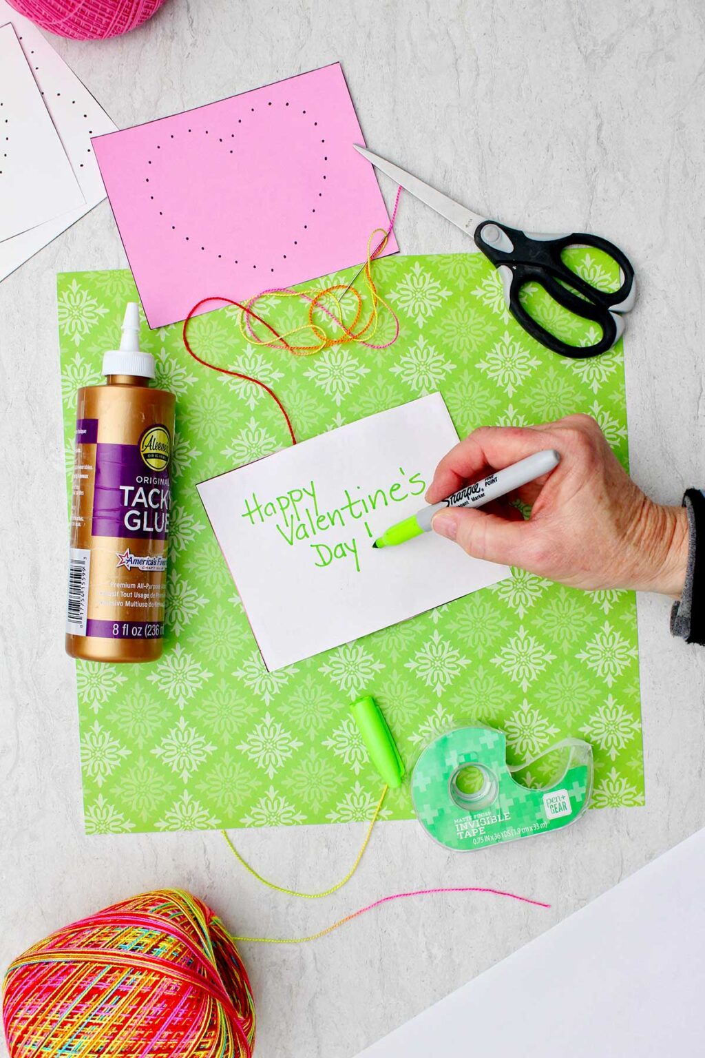 How to Stitch Valentines Cards for Kids | Welcome To Nana's