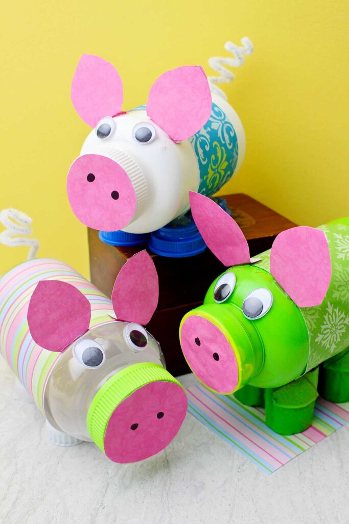 Cute DIY Piggy Bank from a Recycled Bottle | Welcome To Nana's