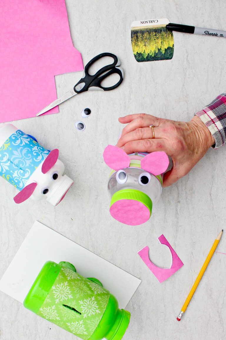 Cute DIY Piggy Bank from a Recycled Bottle | Welcome To Nana's