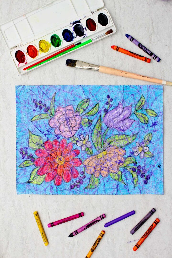 How to Make Paper Batik Art with Wax Crayons | Welcome To Nana's