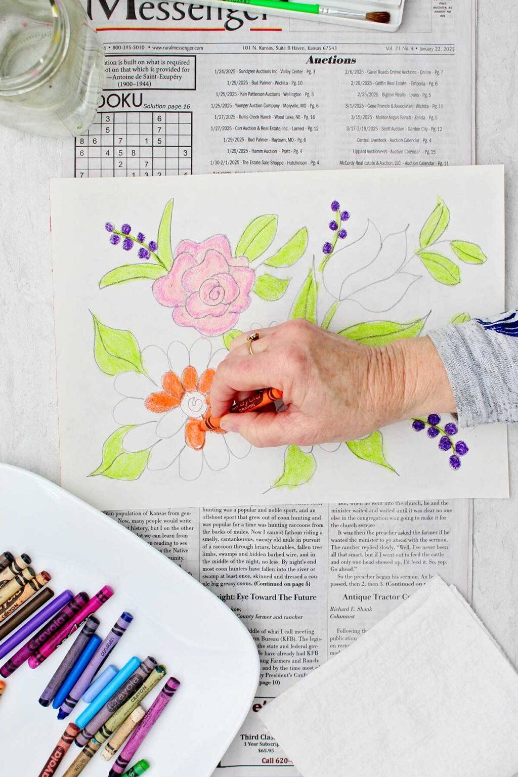 How to Make Paper Batik Art with Wax Crayons | Welcome To Nana's