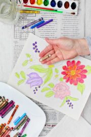 How to Make Paper Batik Art with Wax Crayons | Welcome To Nana's