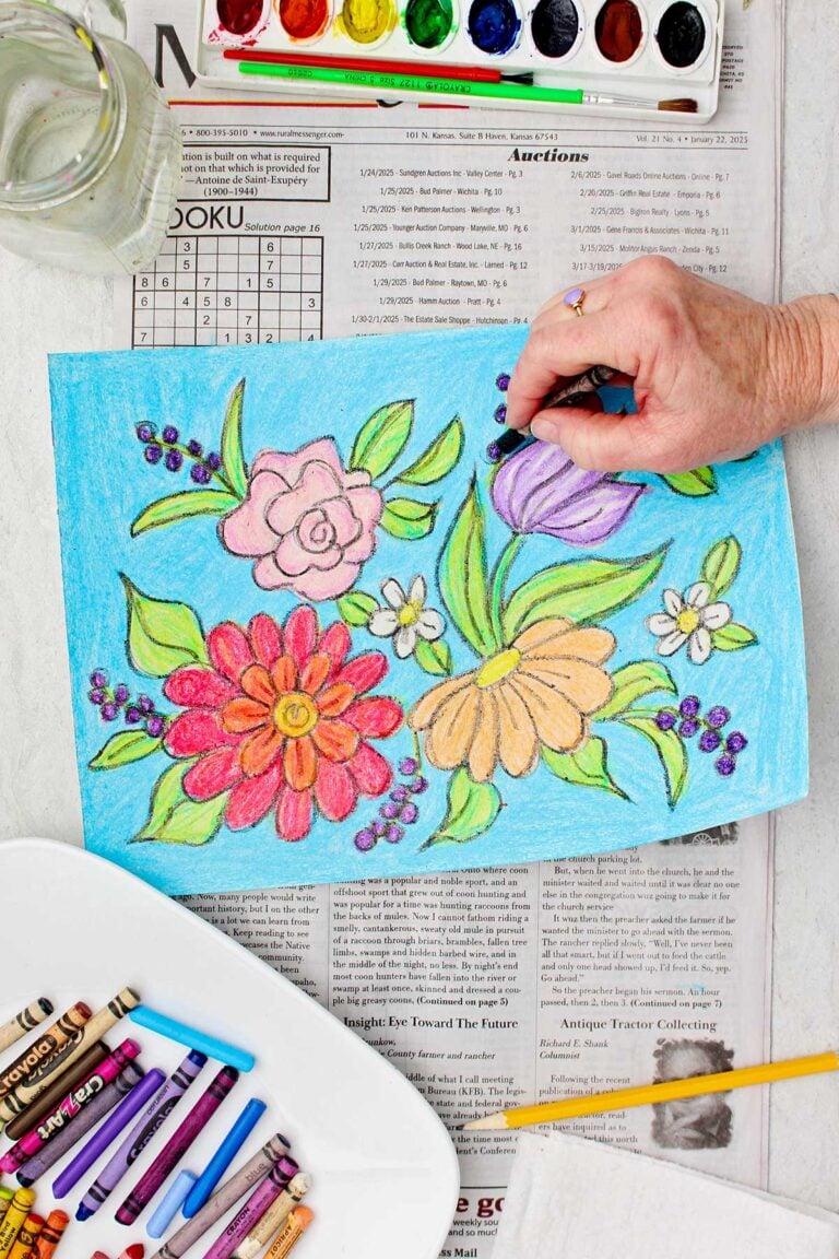How to Make Paper Batik Art with Wax Crayons | Welcome To Nana's