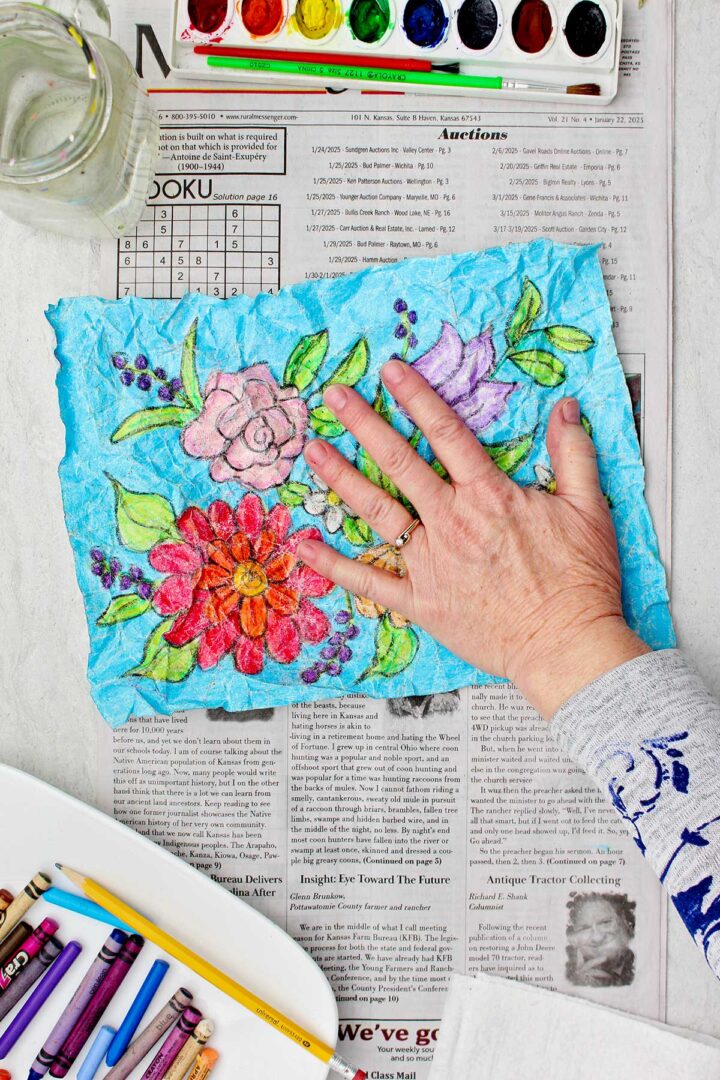 How to Make Paper Batik Art with Wax Crayons | Welcome To Nana's