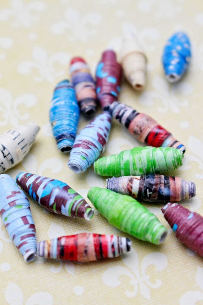 How to Make Paper Beads Easily with Kids | Welcome To Nana's