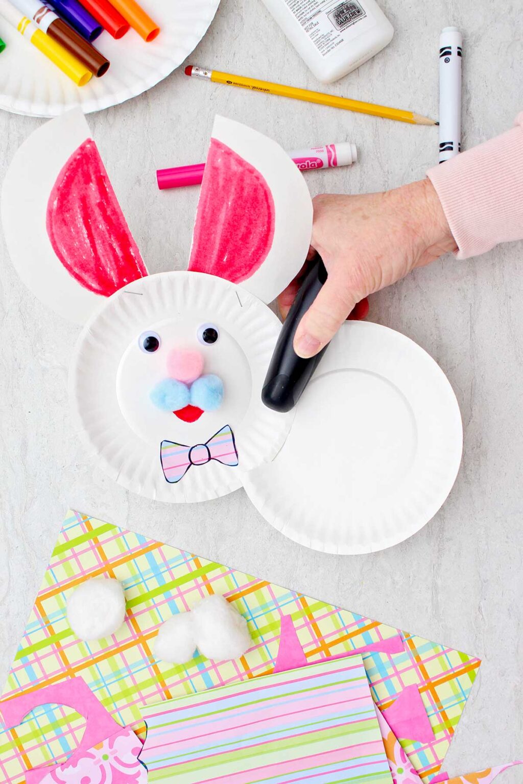 Cute Paper Plate Bunny Craft for Easter | Welcome To Nana's