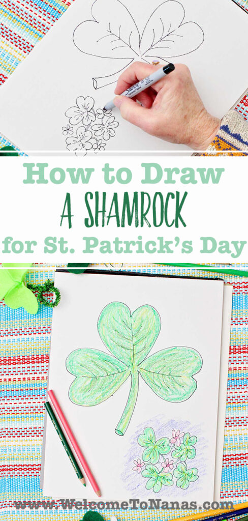 How to Draw a Shamrock for St Patrick's Day | Welcome To Nana's