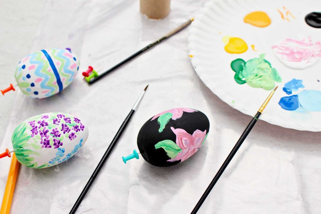 Painting Wooden Easter Eggs Craft | Welcome To Nana's
