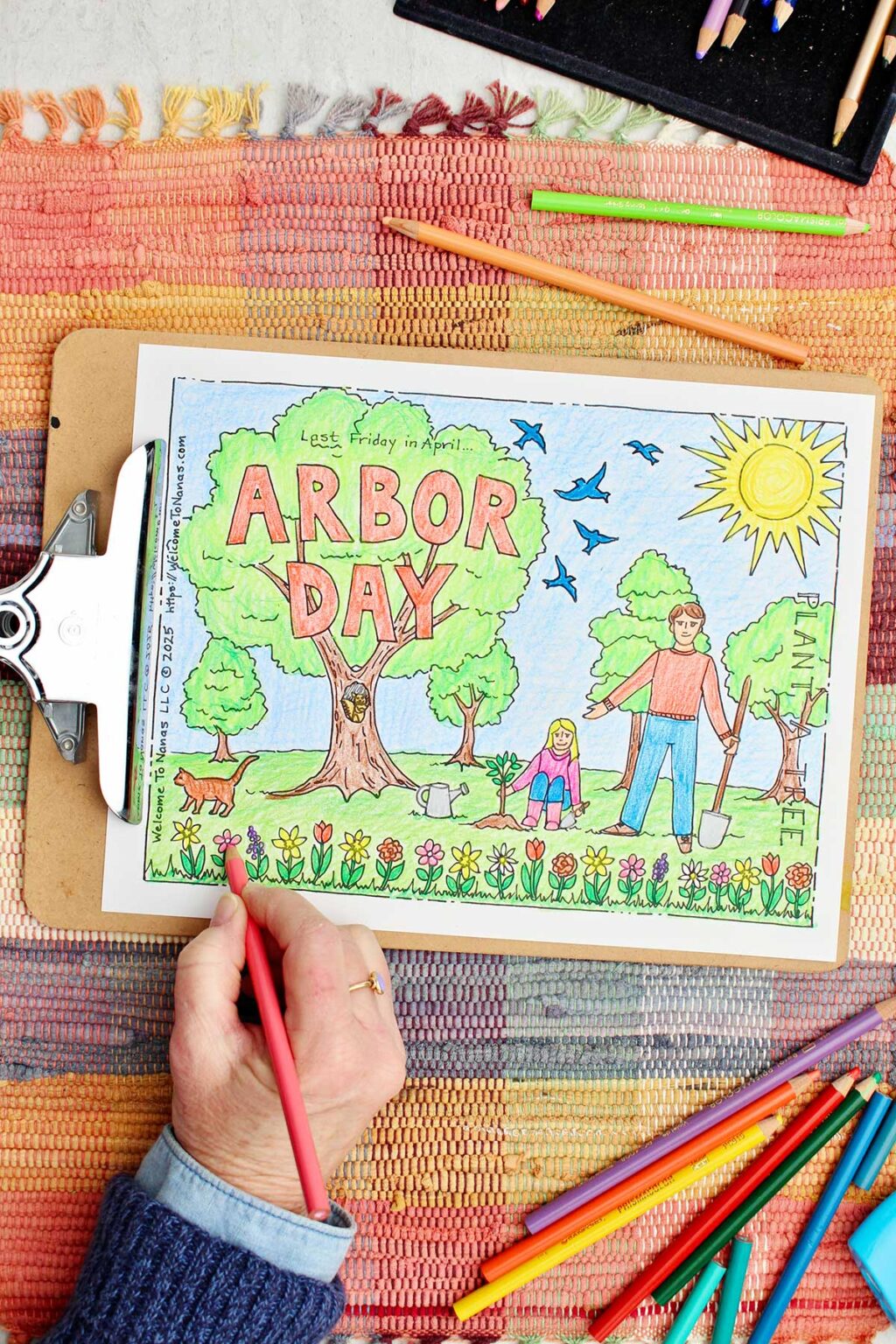 Printable Tree Coloring Page for Arbor Day | Welcome To Nana's