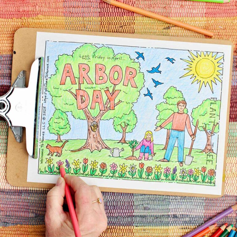 Printable Tree Coloring Page for Arbor Day | Welcome To Nana's