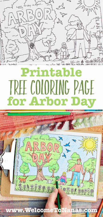 Printable Tree Coloring Page for Arbor Day | Welcome To Nana's