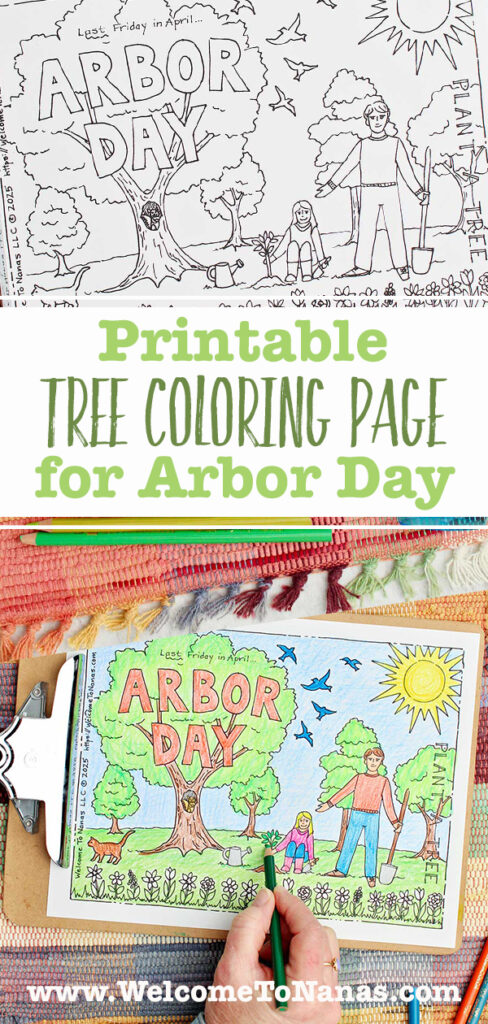 Printable Tree Coloring Page for Arbor Day | Welcome To Nana's