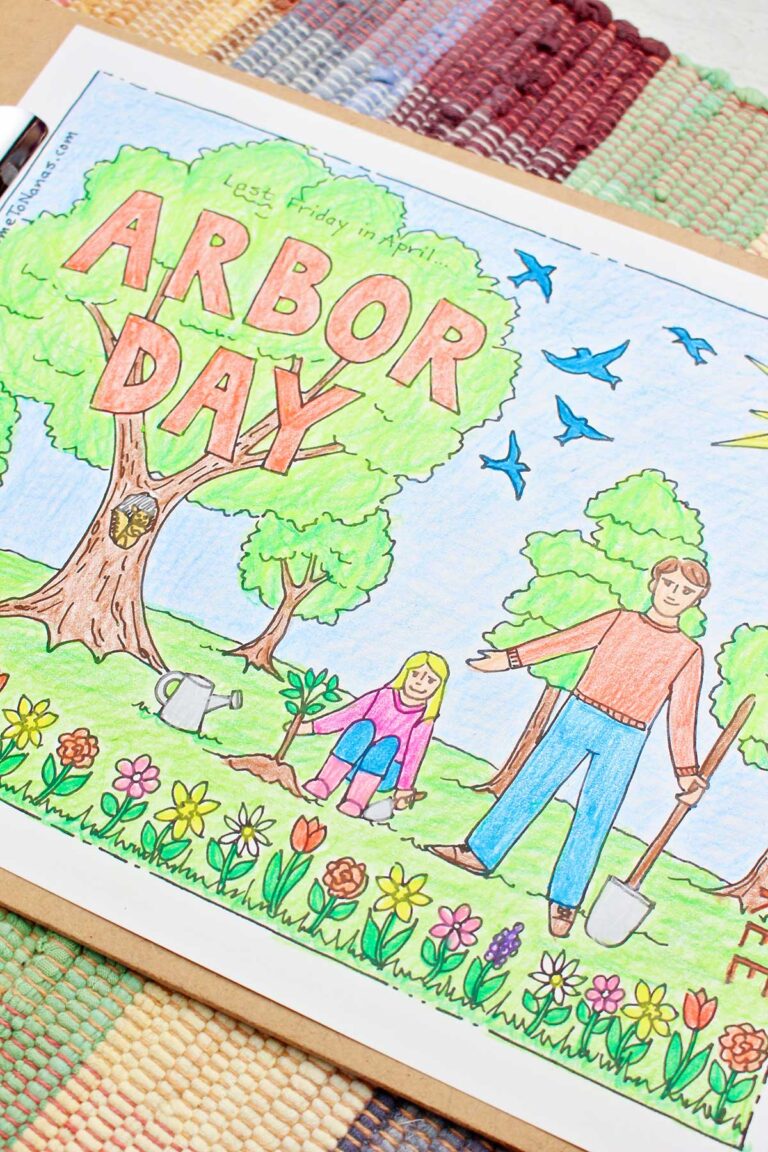 Printable Tree Coloring Page for Arbor Day | Welcome To Nana's