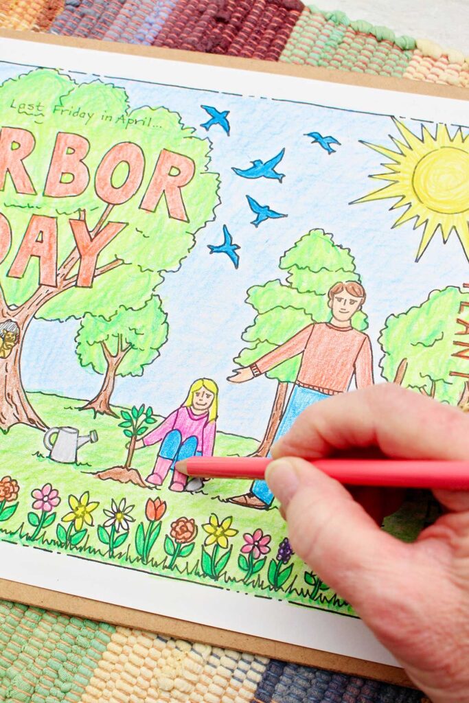 Printable Tree Coloring Page for Arbor Day | Welcome To Nana's