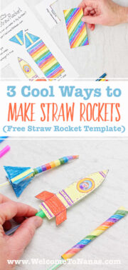 3 Cool Ways to Make Straw Rockets (Free Straw Rocket Template ...