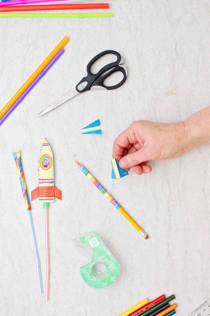 3 Cool Ways to Make Straw Rockets (Free Straw Rocket Template ...