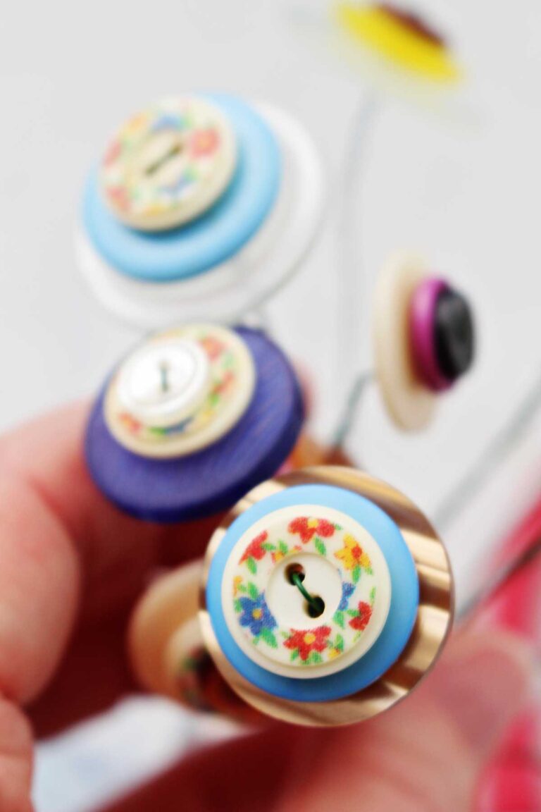 Cute DIY Button Flowers in a Salt Shaker | Welcome To Nana's