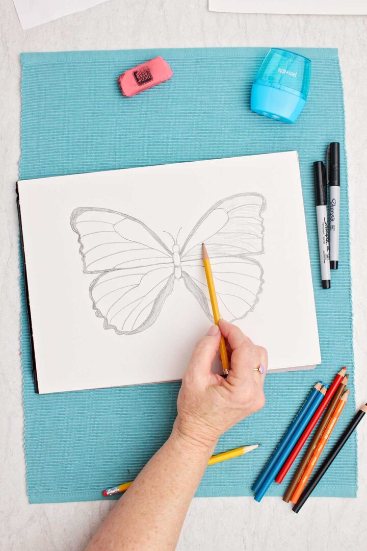 Easy Butterfly Drawing (2 Ways)! | Welcome To Nana's