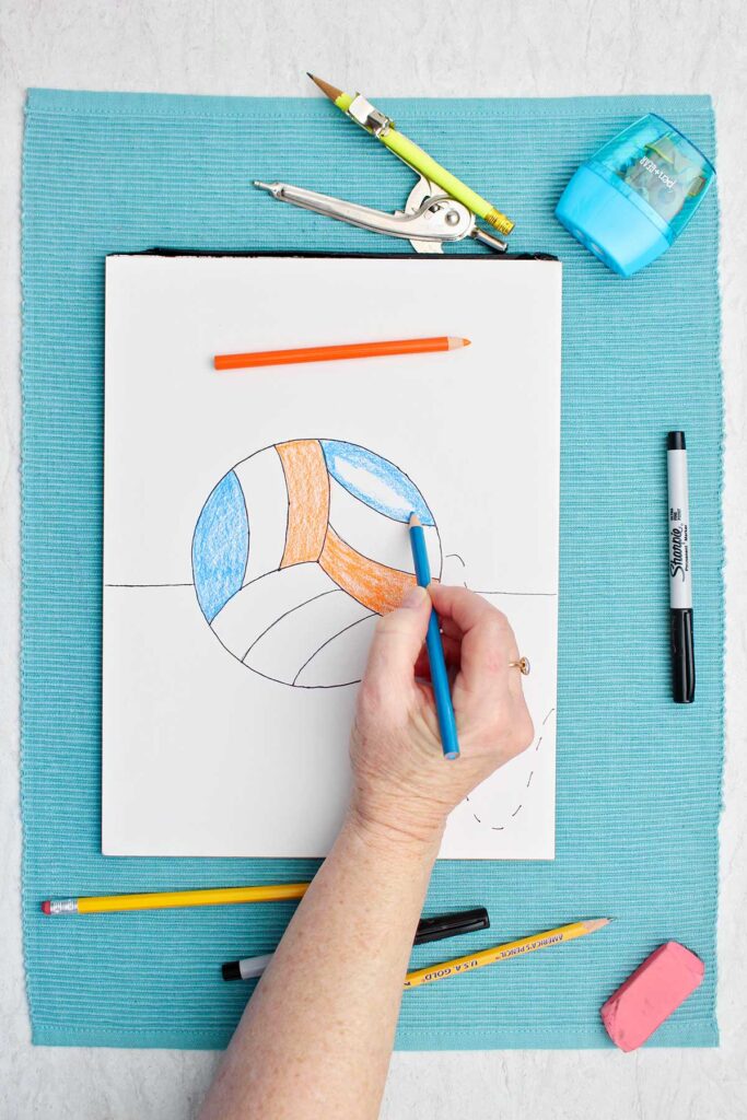 Simple Volleyball Drawing (2 Ways)! | Welcome To Nana's