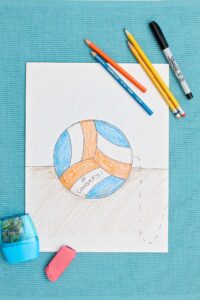 Simple Volleyball Drawing (2 Ways)! | Welcome To Nana's