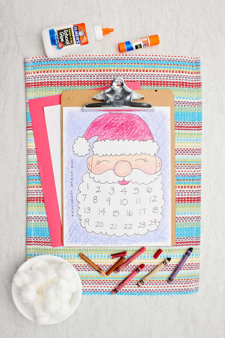 Make a Santa Face Christmas Countdown Calendar | Welcome To Nana's