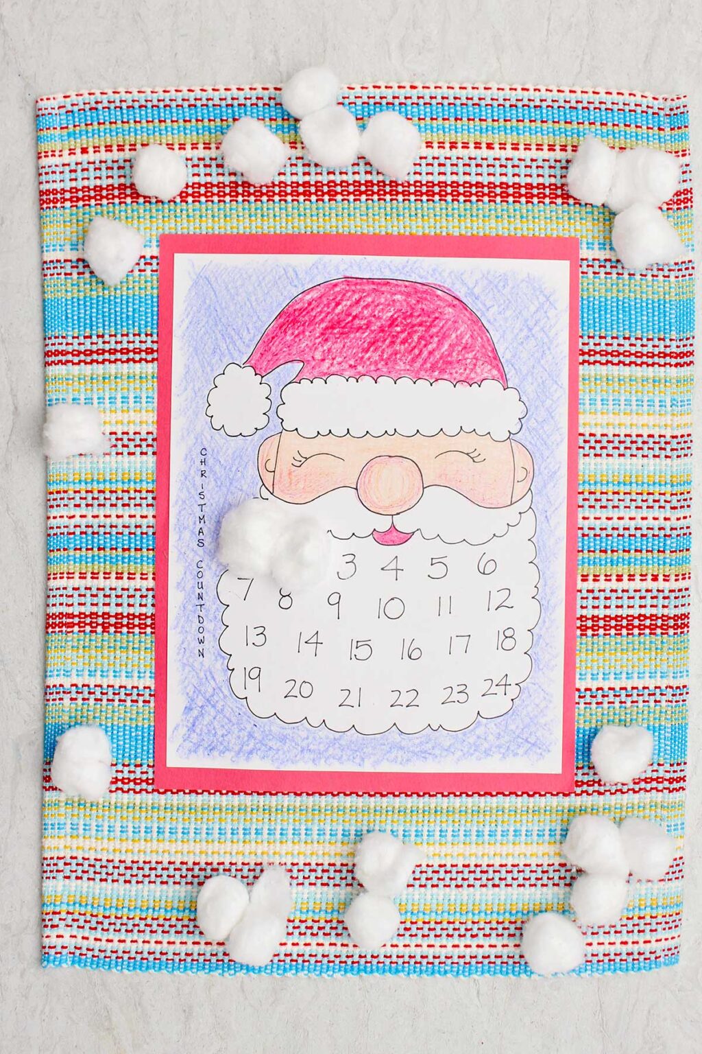 Make a Santa Face Christmas Countdown Calendar | Welcome To Nana's