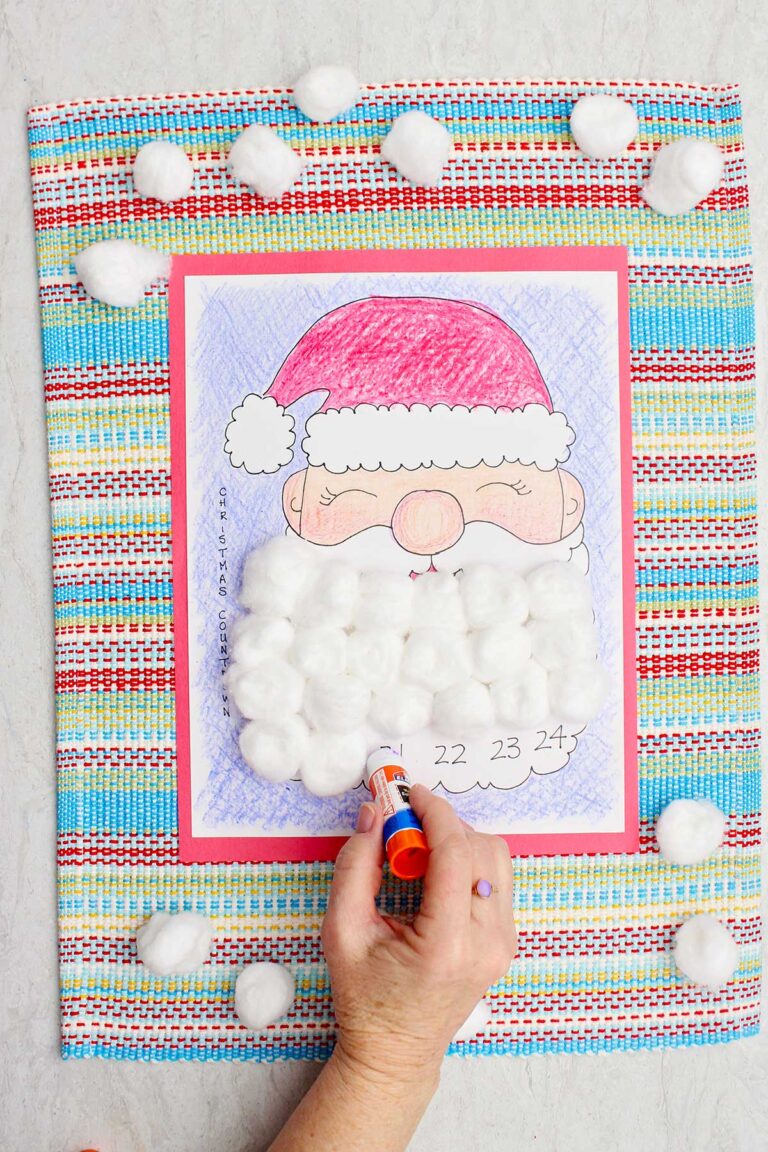 Make a Santa Face Christmas Countdown Calendar | Welcome To Nana's